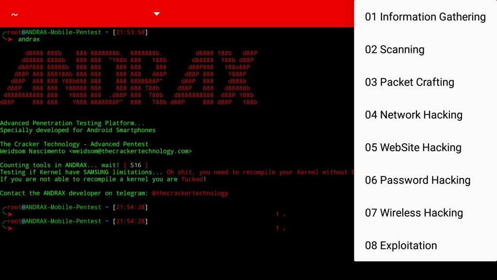 andrax pentest 高级专业黑客安卓渗透测试工具 - 🔰雨苁ℒ🔰